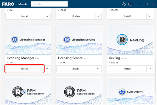 FARO Licensing Manager